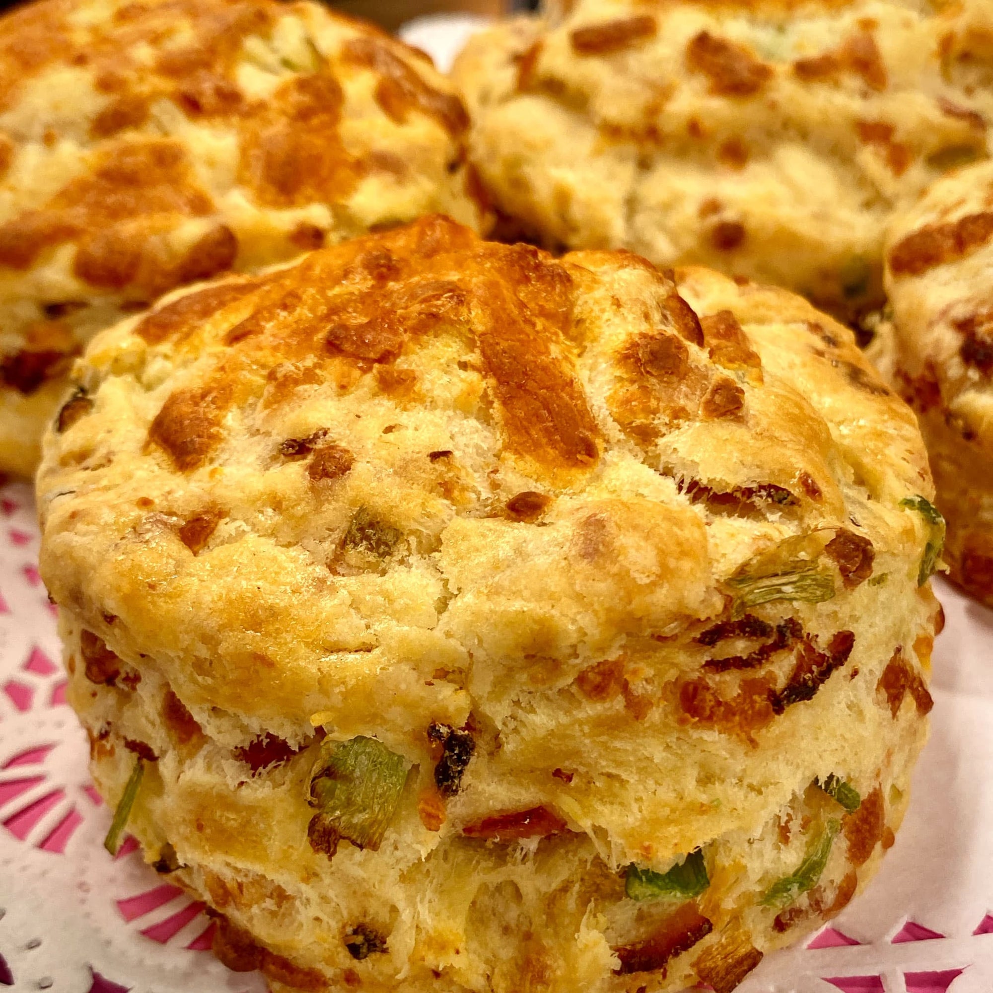 Ham, Cheddar & Green Onion Scones – Vanilla Bean Bakery & Cafe